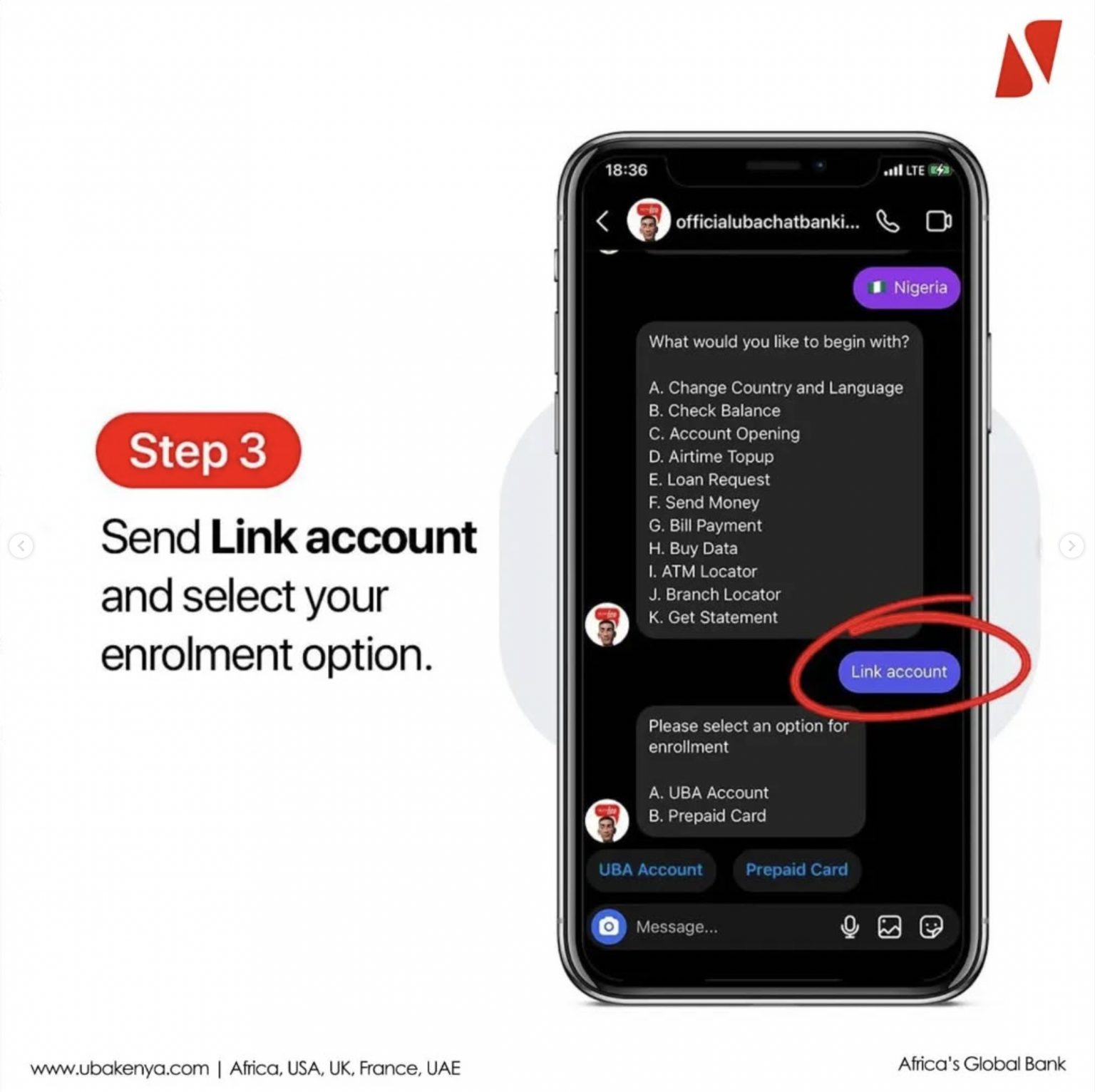 How to Link Your Account with Leo - UBA Kenya
